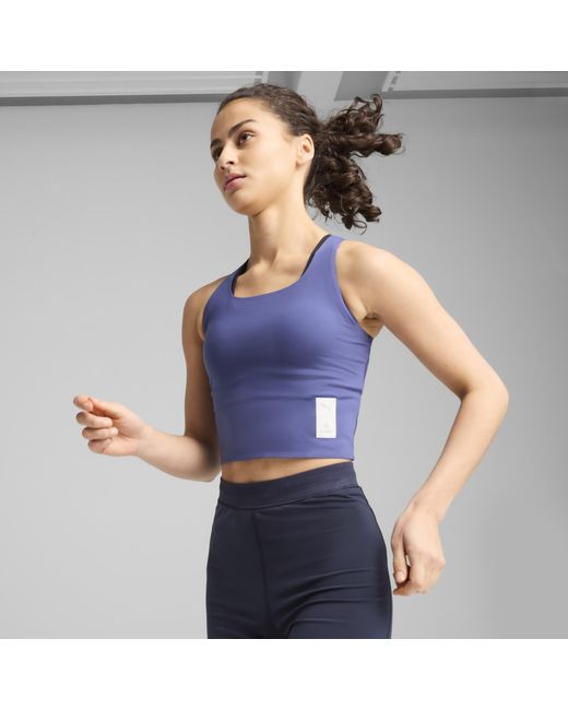 PUMA X Saysky Running Crop Top in Blue | Lyst
