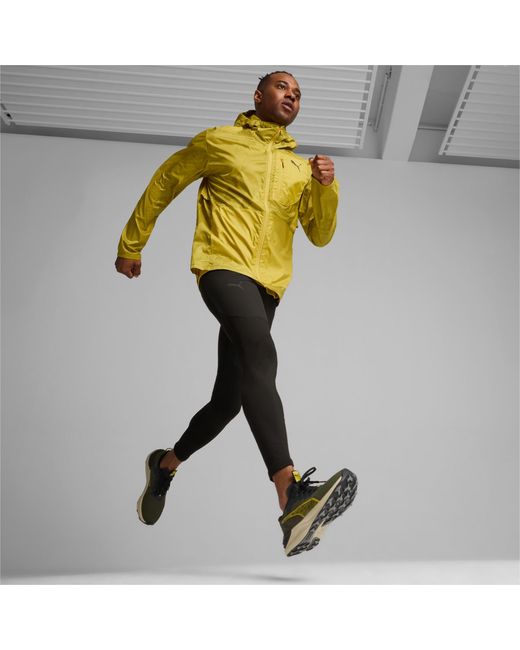 PUMA Seasons Running Jacket in Yellow for Men | Lyst UK