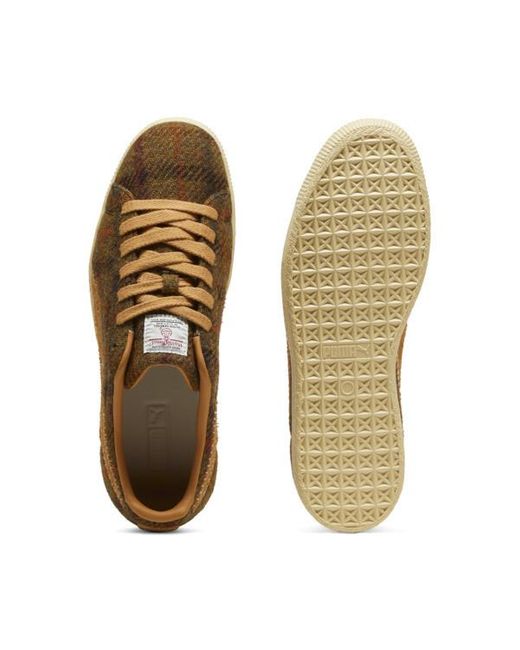 PUMA Clyde Harris Tweed Sneakers in Brown | Lyst