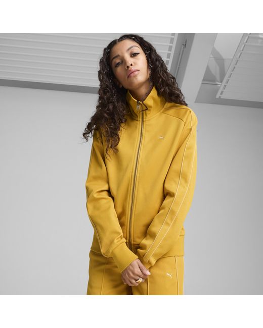 PUMA T7 Track Jacket in Yellow | Lyst