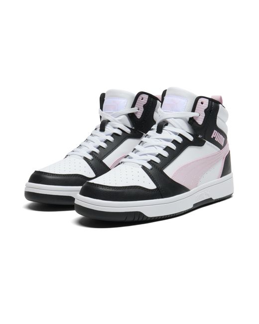 PUMA Rebound V6 Mid Sneakers in Black | Lyst