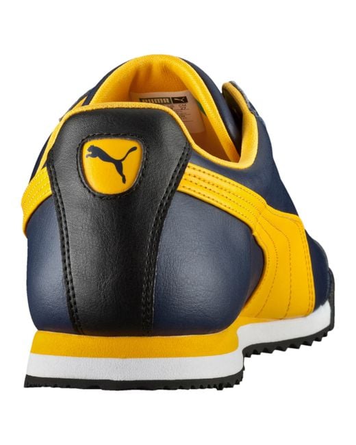Puma Roma Men's Sneakers in Yellow for Men (peacoat-gold fusion-black ...