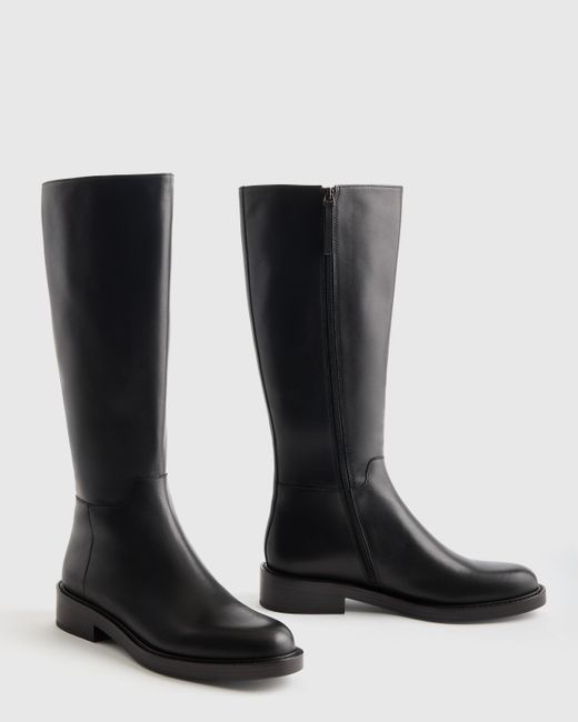 Quince Italian Leather Riding Boots in Black | Lyst