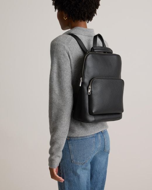 Quince Italian Leather Convertible Backpack in Black | Lyst