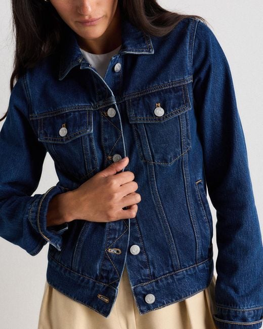 Quince Denim Jacket, Cotton in Blue | Lyst
