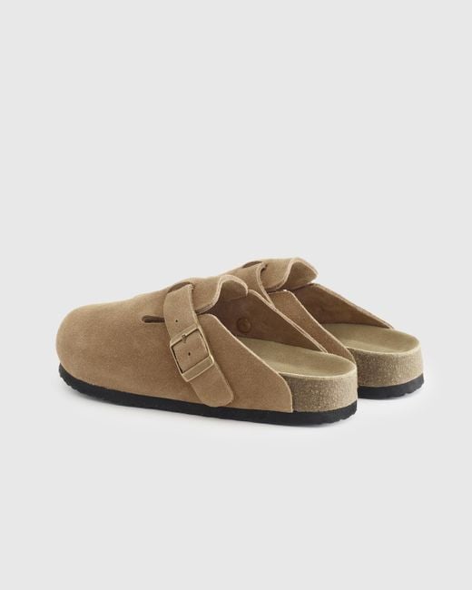 Quince Water Repellent Suede Clog Mule in White | Lyst