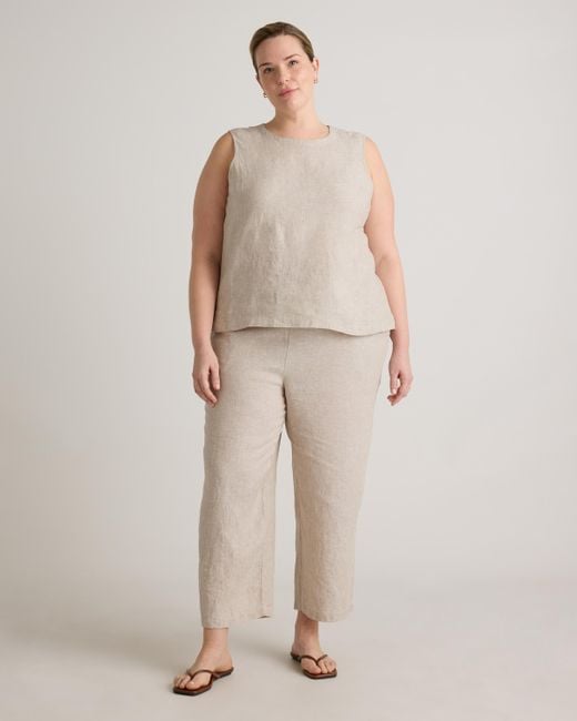 Quince 100% European Linen Tank Top in Natural | Lyst