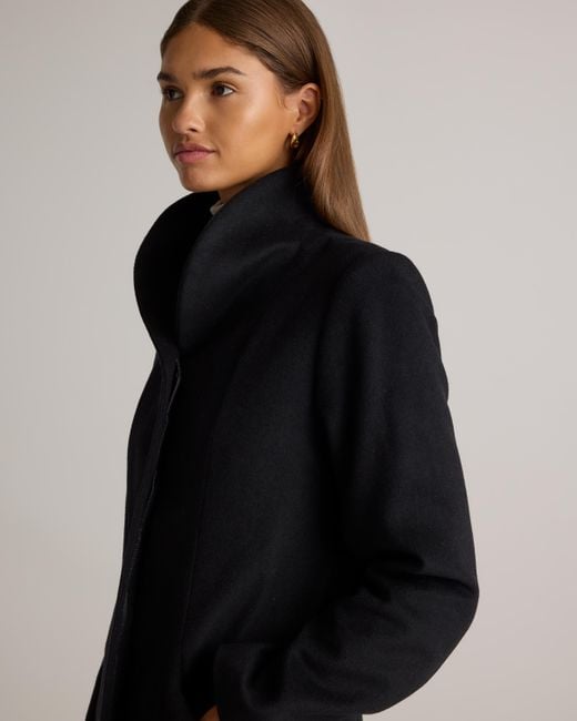 Quince Italian Wool Cocoon Coat, Wool/Nylon in Black | Lyst