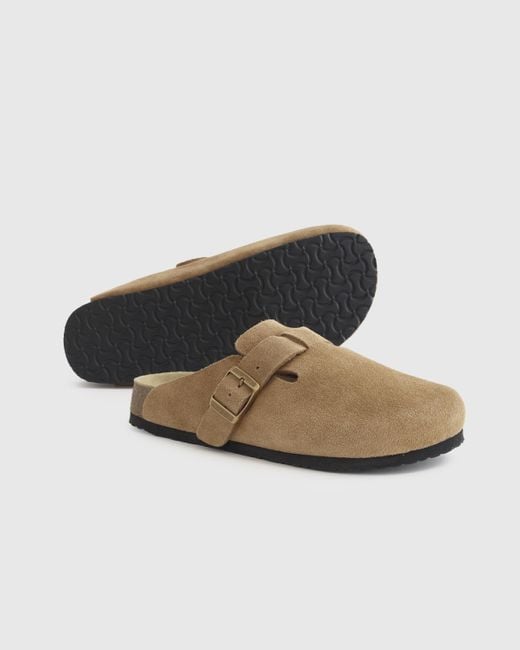 Quince Water Repellent Suede Clog Mule in White | Lyst