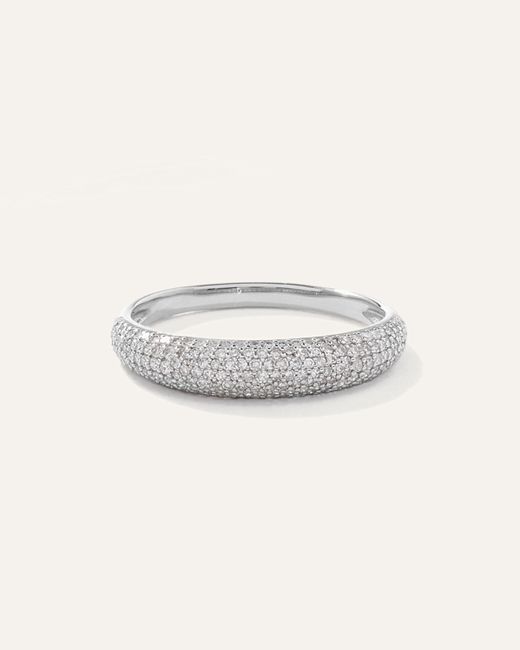 Quince 14K Diamond Pave Dome Ring in White | Lyst
