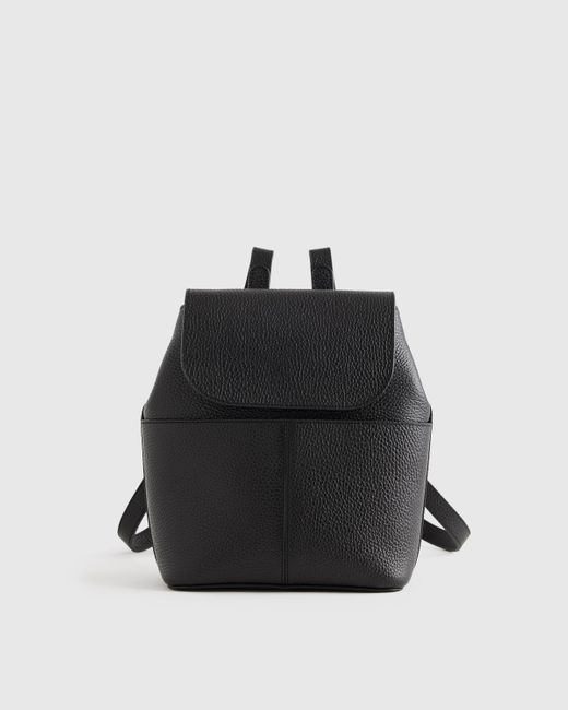 Quince Italian Leather Small Backpack in Black | Lyst