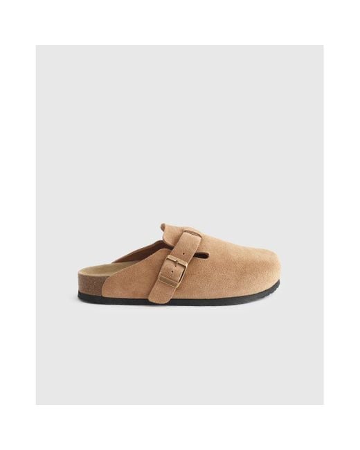 Quince Water Repellent Suede Clog Mule in White | Lyst
