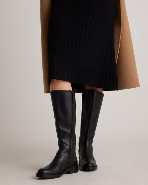 Quince Italian Leather Riding Boots in Black | Lyst