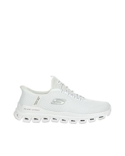 Skechers Slip-Ins Glide Step Running Shoe in White for Men | Lyst