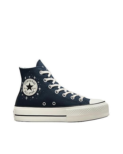 Converse Chuck Taylor All Star High Top Platform Sneaker in Blue | Lyst