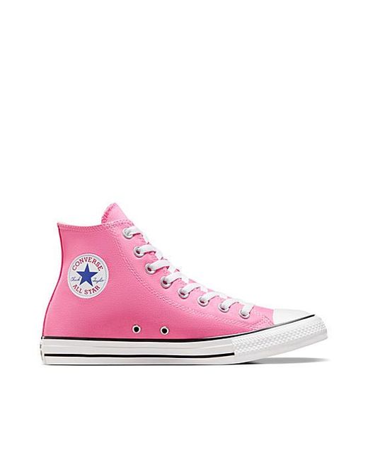 Converse Chuck Taylor All Star High Top Sneaker in Pink | Lyst