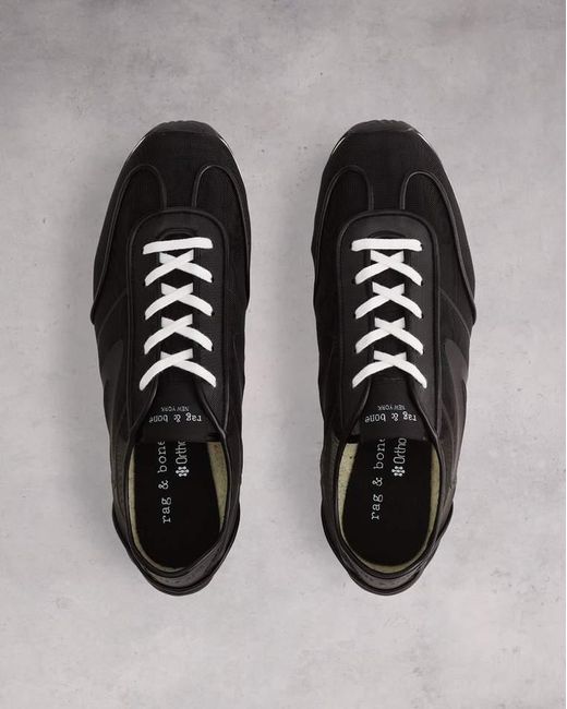 Rag & Bone Slim Retro Runner Mesh Sneaker Sneakers in Black | Lyst