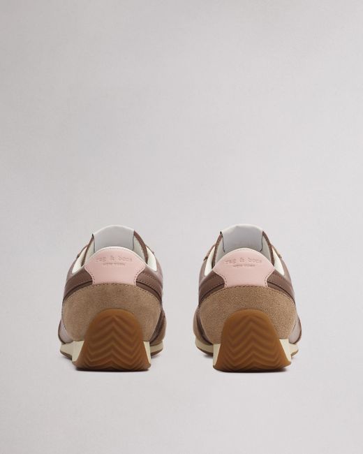 Rag & Bone Slim Suede Retro Runner in Brown | Lyst