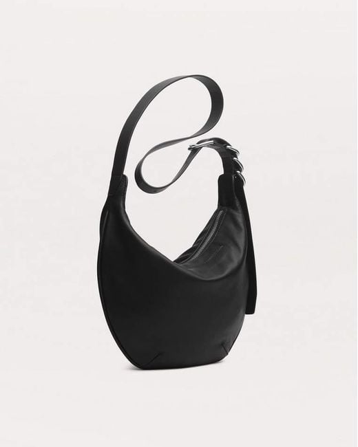 Rag & Bone Mercer Medium Leather Hobo Bag in Black | Lyst