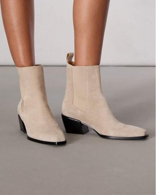 Rag & Bone Footwear > Boots Joni Suede Chelsea Boot Boots in Natural | Lyst