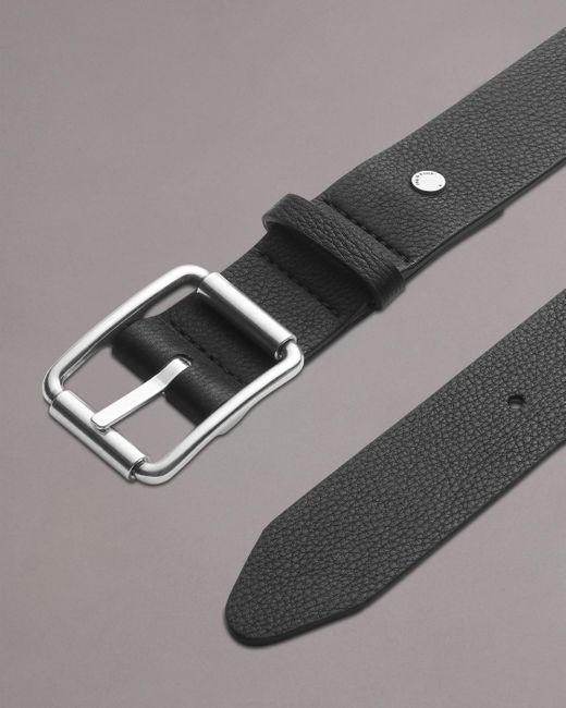 Rag & Bone Evan Leather Belt in Gray for Men | Lyst