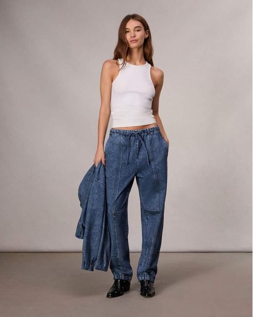 Rag & Bone Denim > Wide Leg Miramar Fleece Jordan Pant Cotton Fleece ...