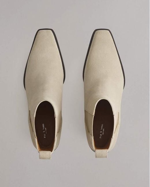 Rag & Bone Footwear > Boots Joni Suede Chelsea Boot Boots in Natural | Lyst