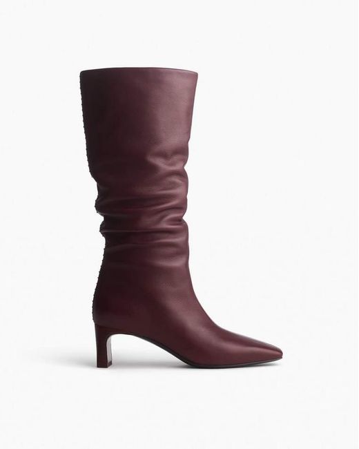 Rag & Bone Astor Leather Slouch Boots in Red | Lyst