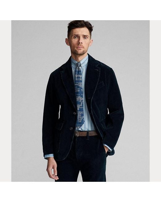 Ralph Lauren Ralph Lauren Unconstructed Indigo Corduroy Sport Coat in Blue for Men | Lyst