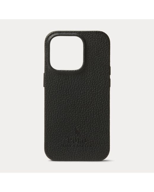 Polo Ralph Lauren Leather Magsafe Iphone 15 Pro Case in Black for Men ...