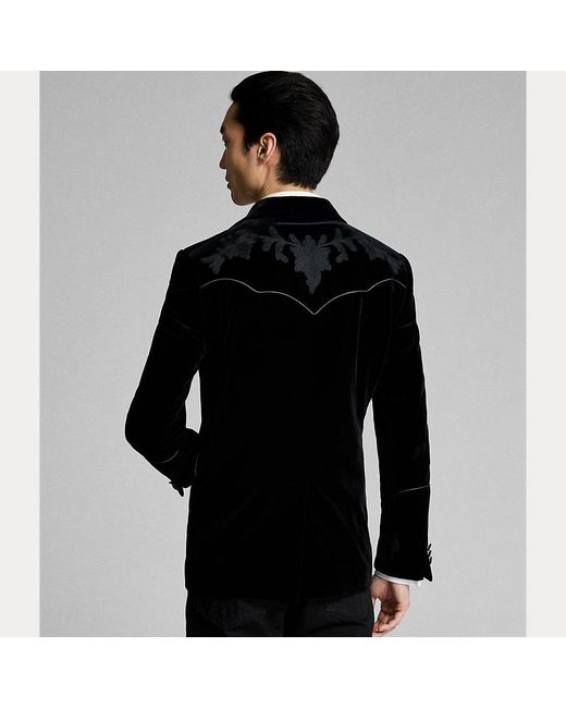Ralph Lauren Embroidered Velvet Western Tuxedo Jacket in Black for Men ...