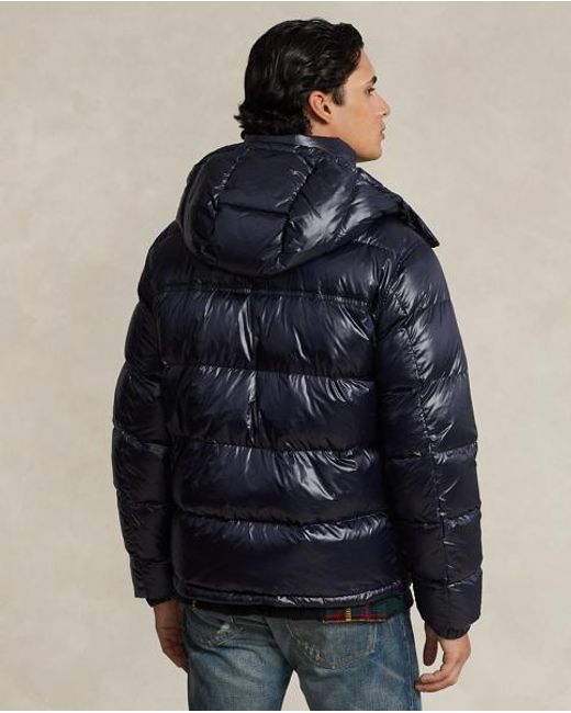 Polo Ralph Lauren The Decker Glossed Down Jacket in Blue for Men | Lyst UK