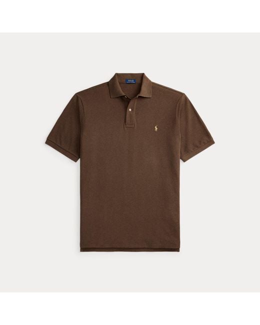 Polo Ralph Lauren The Iconic Mesh Polo Shirt in Brown for Men | Lyst UK