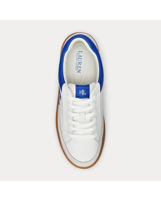 Ralph Lauren Ralph Lauren Hailey Vi Leather & Suede Sneaker in Blue | Lyst