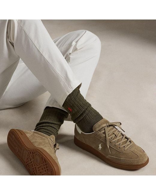 Polo Ralph Lauren Bedford Suede Trainer in Natural for Men | Lyst UK