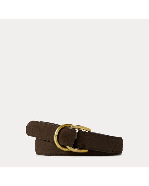 Ralph Lauren Suede D-ring Belt in Brown for Men | Lyst UK