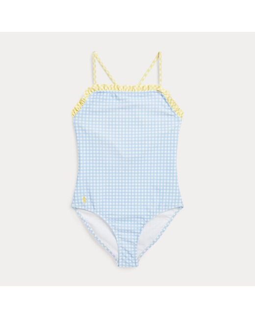 Polo Ralph Lauren Ralph Lauren Girl's Gingham Ruffled One-Piece ...