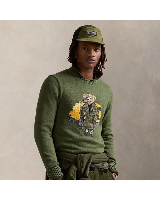 Ralph Lauren Polo Bear Roll-Neck Sweater in Green for Men | Lyst