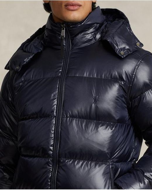 Polo Ralph Lauren The Decker Glossed Down Jacket in Blue for Men | Lyst UK