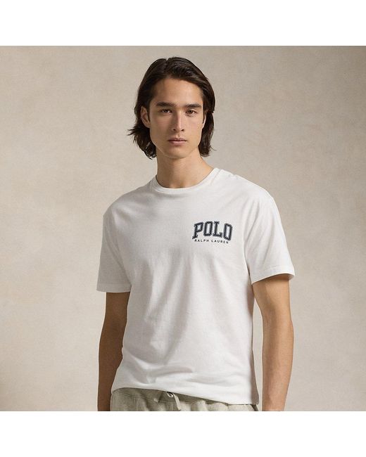 Ralph Lauren Classic Fit Logo Jersey T-shirt in White for Men | Lyst
