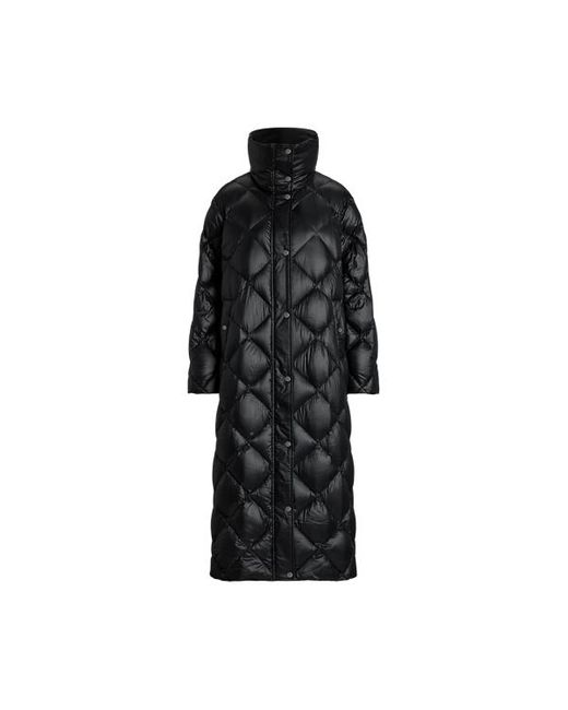 Ralph Lauren Diamond-quilted Down Funnelneck Maxicoat in Black | Lyst UK