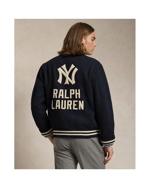Polo Ralph Lauren Lauren Yankees Jacket in Blue for Men | Lyst UK