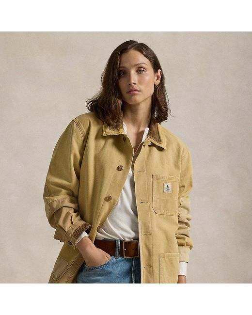 Polo Ralph Lauren Patchwork Chore Jacket in Natural | Lyst