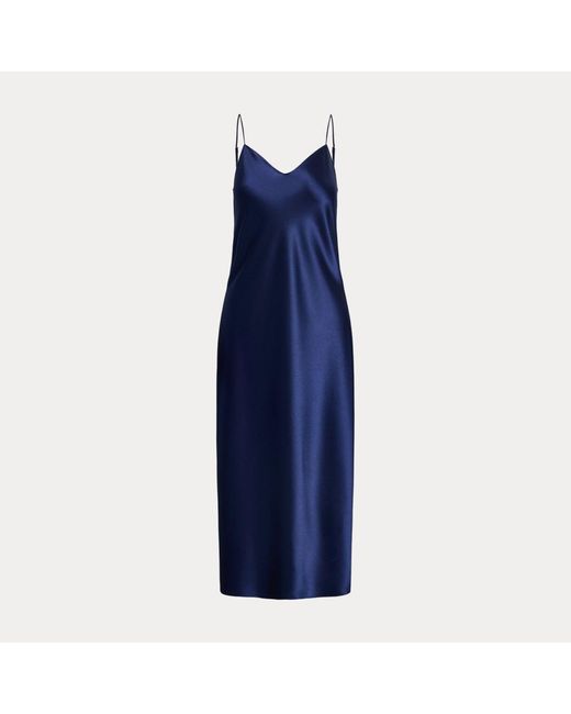 Polo Ralph Lauren Long Dress in Blue | Lyst UK