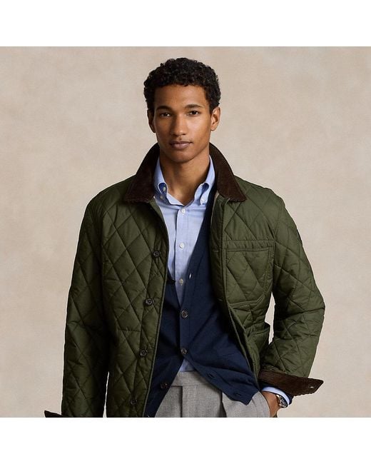 Polo Ralph Lauren The Beaton Quilted Utility Jacket in Green for Men Lyst UK