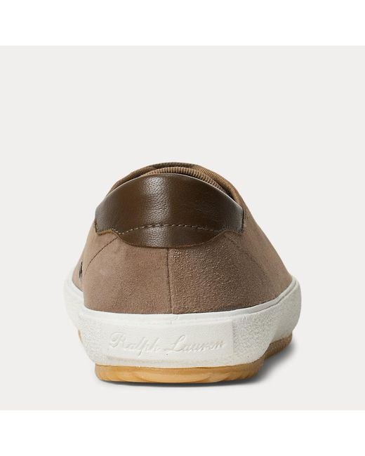 Ralph Lauren Ralph Lauren Bayston Goat-suede Sneaker in Brown | Lyst