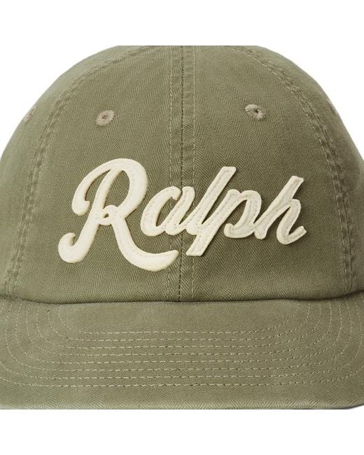 Polo Ralph Lauren Herringbone Ball Cap in Green for Men | Lyst UK