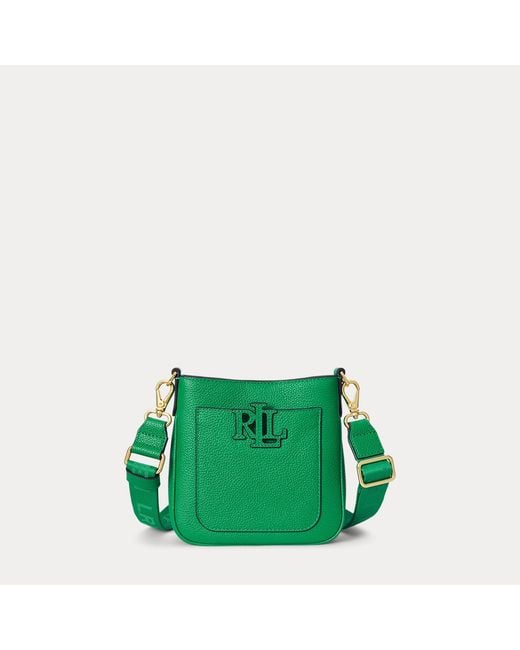 Ralph Lauren Pebbled Leather Small Cameryn Crossbody in Green | Lyst UK