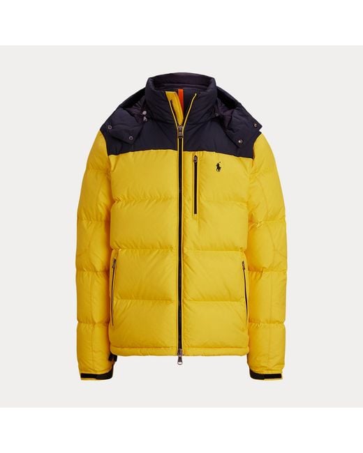 Polo Ralph Lauren The Gorham Colour-Blocked Down Jacket in Yellow for ...