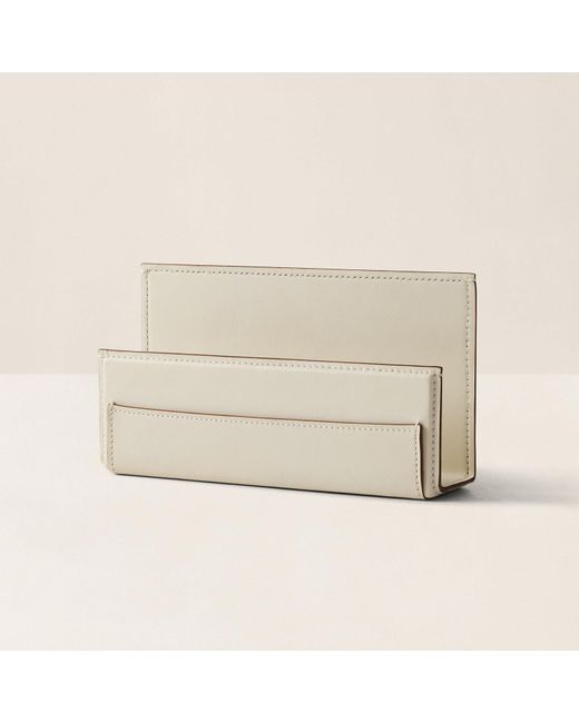 Ralph Lauren Brennan Leather Letter Rack in Natural | Lyst